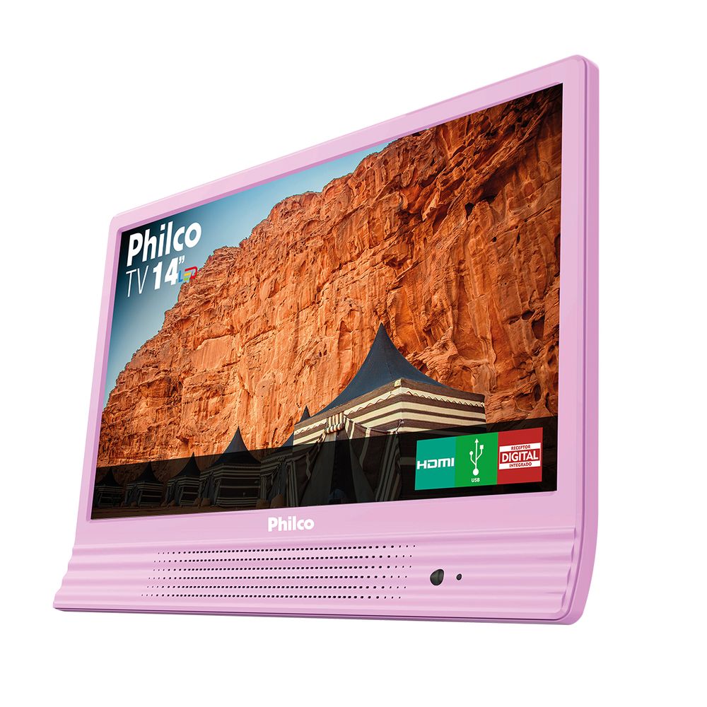 TV Philco 14" PH14E10DR Rosa LED - Outlet - Philco