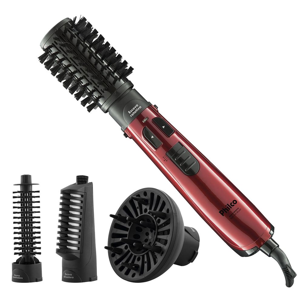 Escova Rotativa Philco Ceramic Spin Ion Brush 900W - Outlet - Philco